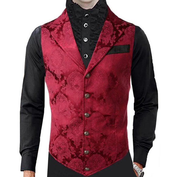 Dark Rock | Jackets & Coats | Handmade Red Mens Victorian Suit ...